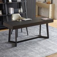 China Modern Black Y Legs Solid Wood Office Desk For Star Hotel Rooms for sale