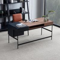 China Walnut Study Computer Desk With Chair Set For Hotel Study Home Office for sale