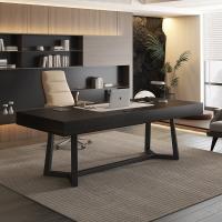 China Modern Black Y Legs Solid Wood Office Desk For Star Hotel Rooms for sale