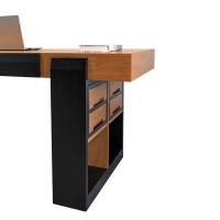 China Khaki Rectangular Casual Office Desk For Hotel Room Apartment for sale