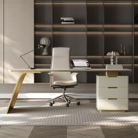 China Metal High Grade Boss Computer Desk Multi Shelf Locker Study Writing Desk for sale