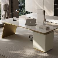 China Metal High Grade Boss Computer Desk Multi Shelf Locker Study Writing Desk for sale