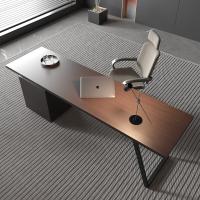 China Large 2m Boss Manager Desk With High Back Swivel Chair Set for sale