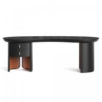 China Five Star Hotel Hospitality Cashew Shaped Boss Desk Office Study Room for sale
