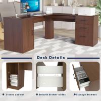 China Multi Size L Shape Solid Wood Desk For Building Hotel Office for sale