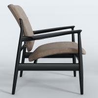 China Modern French Style Teak Chairs Fabric Recliner Lounge Area for sale