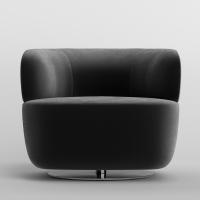 China Elain And Clipper Velvet Armchair Hotel Interior Decor for sale