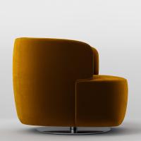 China Elain And Clipper Velvet Armchair Hotel Interior Decor for sale