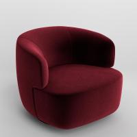 China Elain And Clipper Velvet Armchair Hotel Interior Decor for sale