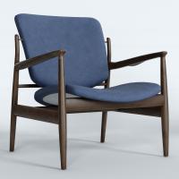China Modern French Style Teak Chairs Fabric Recliner Lounge Area for sale