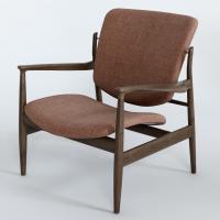 China Modern French Style Teak Chairs Fabric Recliner Lounge Area for sale