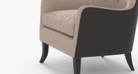 China Modern Hotel Room Fabric Chair With Wood Frame 40cm Seat Height for sale