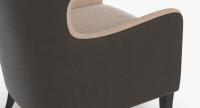China Modern Hotel Room Fabric Chair With Wood Frame 40cm Seat Height for sale