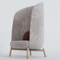 China Fabric + Wood Plushalle Easy Nest Chair Hotel Interior Decor for sale