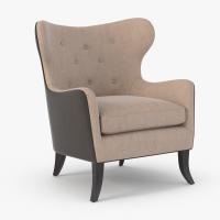 China Modern Hotel Room Fabric Chair With Wood Frame 40cm Seat Height for sale