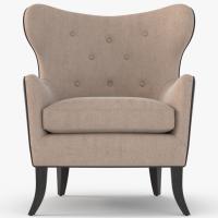 China Modern Hotel Room Fabric Chair With Wood Frame 40cm Seat Height for sale