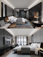 China Standard Plywood Hotel Guest Room Furniture Full Supply Customization for sale