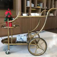 China Commercial Bar Trolley Hotel Restaurant Furniture Metal Venue Mobile Delivery Trolley for sale