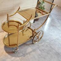 China Commercial Bar Trolley Hotel Restaurant Furniture Metal Venue Mobile Delivery Trolley for sale