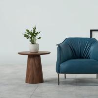 China Creative Walnut Combo Round End Table Original Wood Grain Finish Low Coffee Table for sale