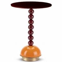 China Fiberglass Painted Base Hotel Coffee Table Round Metal Corner Couch Side Table for sale