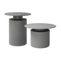 China Modern Carbon Steel Iron Round Corner Table Bedroom Bedside Side Table for sale