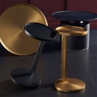 China Hotel Golden Metal Side Table Modern High End Interior Furniture Customisation for sale