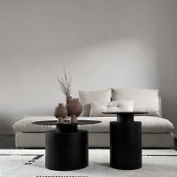 China Modern Carbon Steel Iron Round Corner Table Bedroom Bedside Side Table for sale