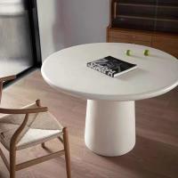 China Art Elephant Legs Hotel Coffee Table Fiberglass Simple Round Dining Table Chairs Set for sale