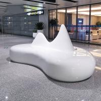China Custom Commercial Hall Lounge Public Sofa Chair Undertake Fiberglass Projects for sale