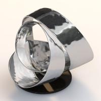 China Stainless Steel Water Ripple Art Sculpture Hotel Leisure Area Design Furniture for sale
