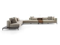 China Modern Aesthetics Long L-Shaped Armchair Sofa For Hotel Lobby Villa Reception for sale