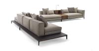 China Modern Aesthetics Long L-Shaped Armchair Sofa For Hotel Lobby Villa Reception for sale