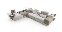China Practical Sectional Double-Sided Fabric Sofa For Multipurpose Large Space for sale
