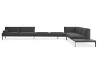 China Atmosphere Hotel Large Space Corner Sectional Fabric Sofa Black Iron Feet for sale