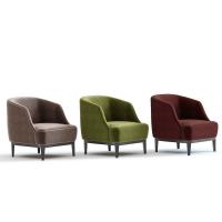 China Custom Star Hotel Guest Exclusive Armchair With Fabric Option And Wood Legs for sale