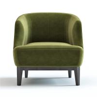 China Custom Star Hotel Guest Exclusive Armchair With Fabric Option And Wood Legs for sale