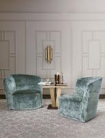China Modern Upholstery Armchair With Fabric Options For Star Hotel Reception Area for sale