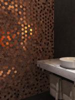 China Unique Metal Hexagonal Mosaics Wall Screens Create Vintage Luxury Spaces For Hotel for sale