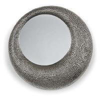 China Custom Gold Hammered Scalloped Round Mirror For Hotel Villa Rooms for sale