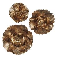 China Metal Wall Flower Large And Bold Luxury Flower Wall Art Piece For Hotel Interior for sale