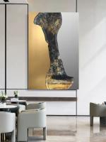 China Hand Painted Rust Texture Wall Piece 3d High Light Luxury Modern Interior Painting for sale