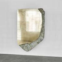 China Bespoke Modern Abstract Art Prints Metal And Stone Wall Painting Interior Decor for sale