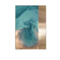 China Stainless Steel Sandstone Painting Entryway Hanging Painting For Luxury Spaces for sale