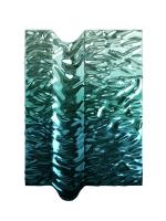 China Premium 304 316 SS Plating Water Ripple Wall Art Decor For Modern Star Hotel Lobby for sale