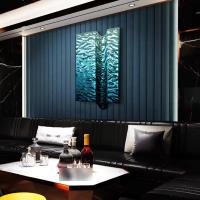 China Premium 304 316 SS Plating Water Ripple Wall Art Decor For Modern Star Hotel Lobby for sale