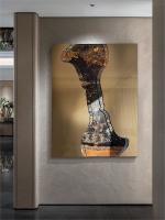 China Spatial Aesthetics Wall Decor High-End Hotel Restaurant Metal Backdrop Furniture for sale