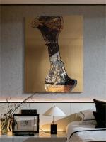 China Spatial Aesthetics Wall Decor High-End Hotel Restaurant Metal Backdrop Furniture for sale