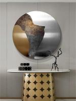 China Custom Tailored Metal Round Decorative Painting Hotel Villa Entryway Renovation for sale