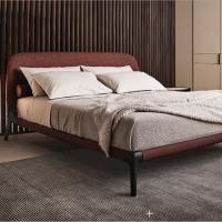 China Customized Modern High End Hotel Bedroom Furniture Standard Comfortable Wooden Bed for sale